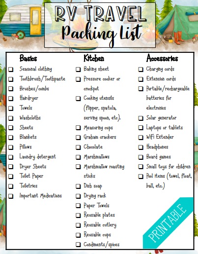 RV Packing List: Don't Leave Home Without These Essentials